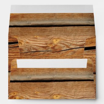 Rustic Country Barn Wood Custom Wedding Envelopes | Zazzle
