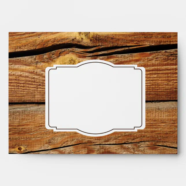 Rustic Country Barn Wood Custom Wedding Envelopes | Zazzle