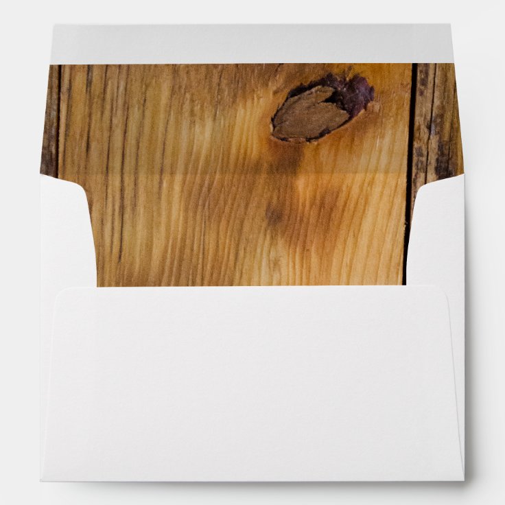 Rustic Country Barn Wood Envelope | Zazzle