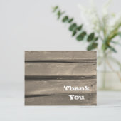 Rustic Country Barn Wood Thank You Postcard | Zazzle