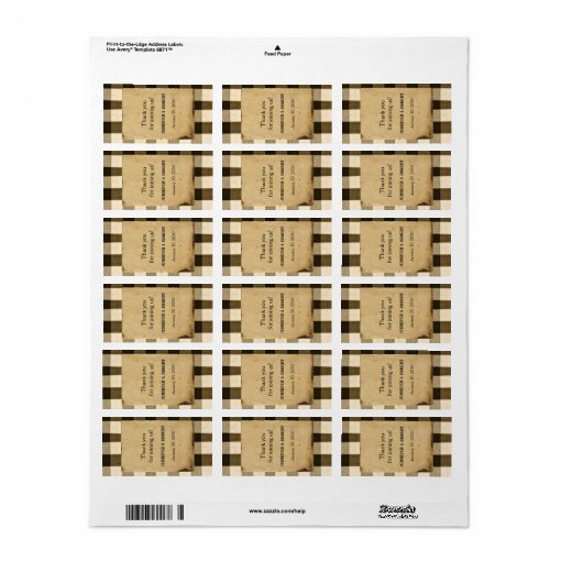 Rustic Country Black Sepia Wedding Lip Balm Label | Zazzle