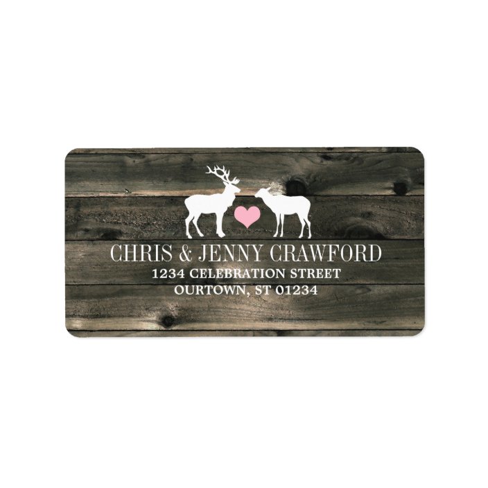 Rustic Country Buck and Doe Address Label | Zazzle.com
