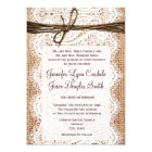 Country Burlap Twine Heart Wedding Invitations | Zazzle.com