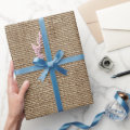 Rustic Country Burlap Linen Texture Shabby Look Wrapping Paper | Zazzle