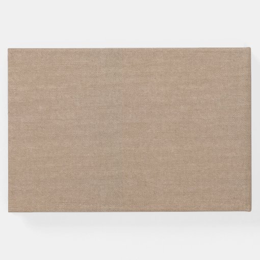 Rustic Country Burlap String Lights Lace Wedding Guest Book | Zazzle