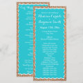 Rustic Country Burlap Turquoise Wedding Programs | Zazzle
