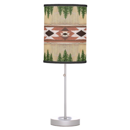 Rustic Country Cabin Mountain Forest Navajo Tribal Table Lamp | Zazzle.com