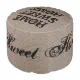 Rustic country chic burlap texture round pouf | Zazzle