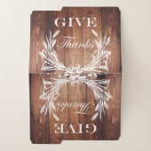 rustic country chic wood burlap thankful blessed file folder | Zazzle