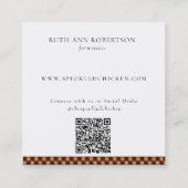 Rustic Country Chicken Rooster QR code Square Bus Square Business Card ...