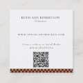 Rustic Country Chicken Rooster QR code Square Business Card | Zazzle