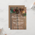 Rustic Country Christmas Birthday Party Invitation | Zazzle