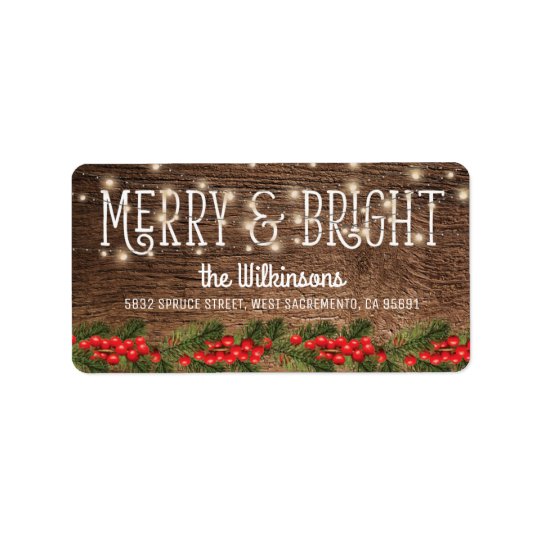 Rustic Country Christmas Holiday Label | Zazzle.com