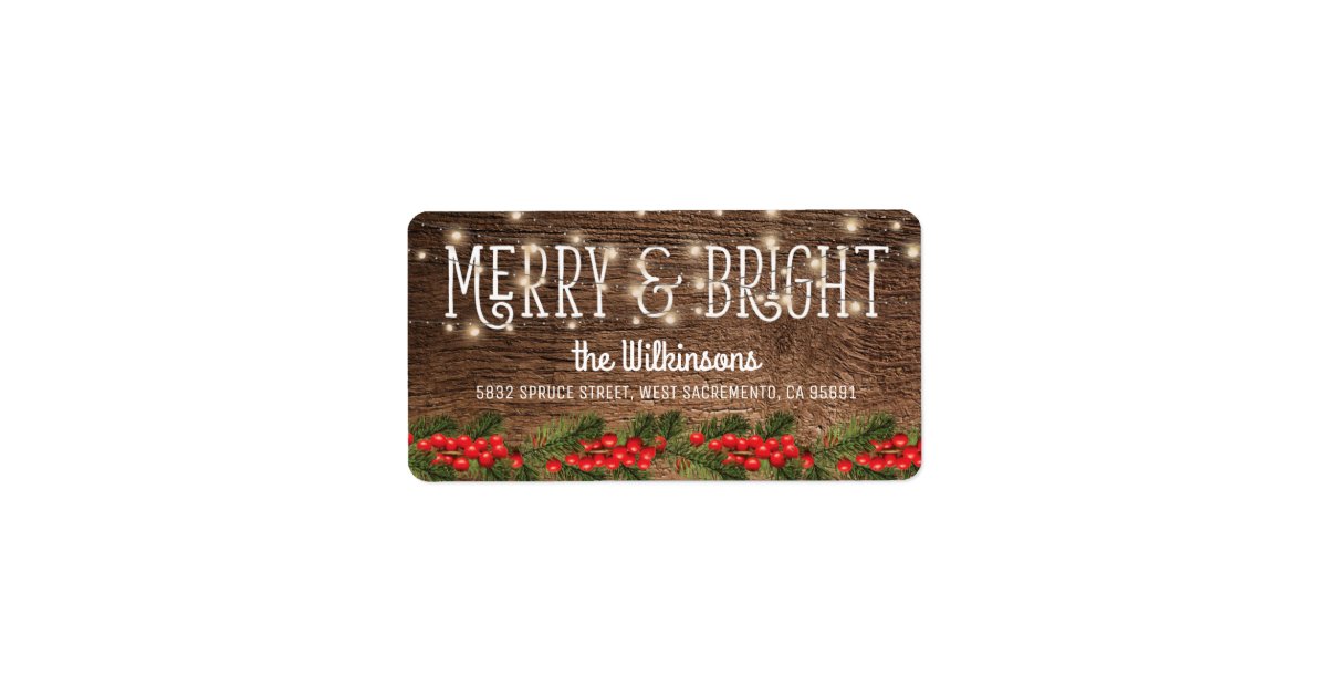 Rustic Country Christmas Holiday Label | Zazzle
