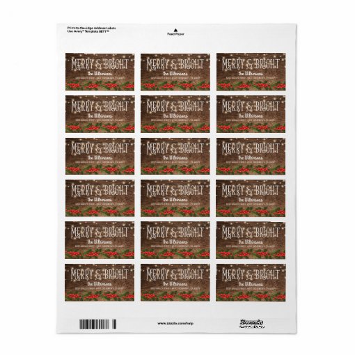 Rustic Country Christmas Holiday Label | Zazzle