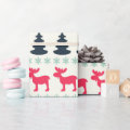 Rustic Country Christmas Holiday Moose & Tree Wrapping Paper | Zazzle