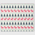 Rustic Country Christmas Holiday Moose & Tree Wrapping Paper | Zazzle