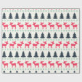 Rustic Country Christmas Holiday Moose & Tree Wrapping Paper | Zazzle