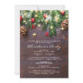 Rustic Country Christmas Holiday Party Invitation | Zazzle