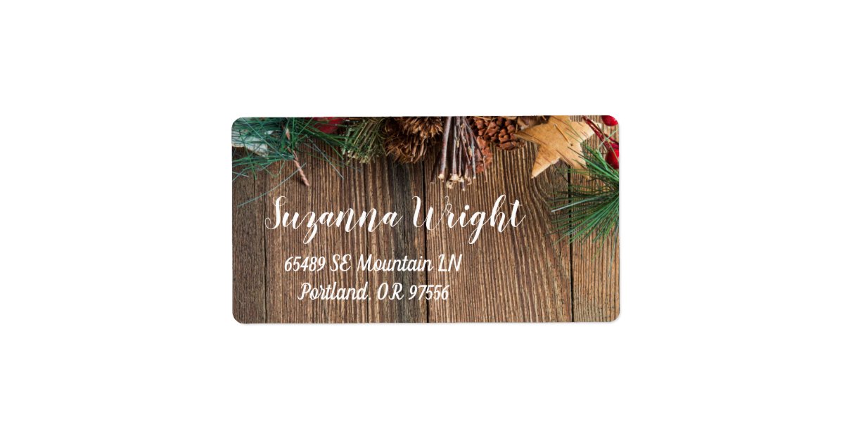 Rustic Country Christmas Label | Zazzle