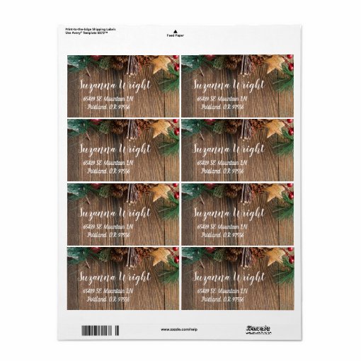 Rustic Country Christmas Label | Zazzle