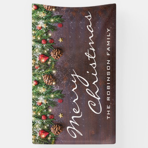 Rustic Country Christmas Party Banner | Zazzle