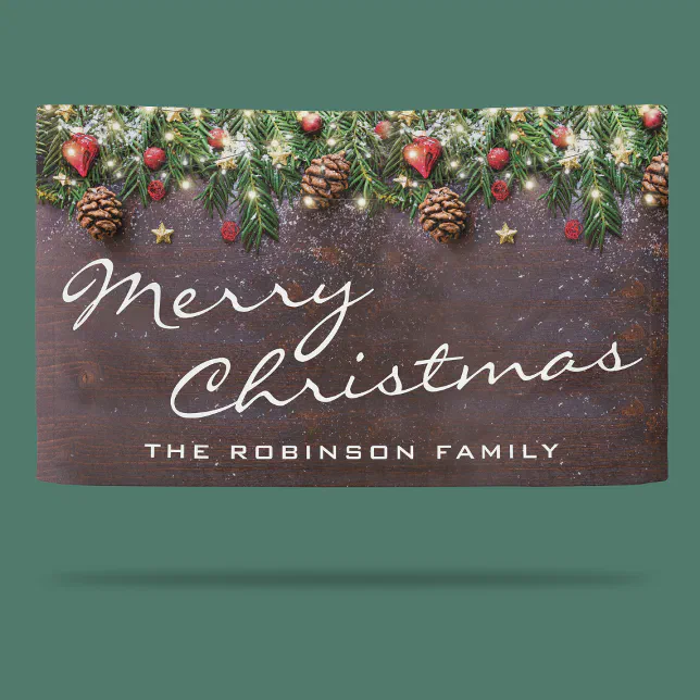 Rustic Country Christmas Party Banner | Zazzle