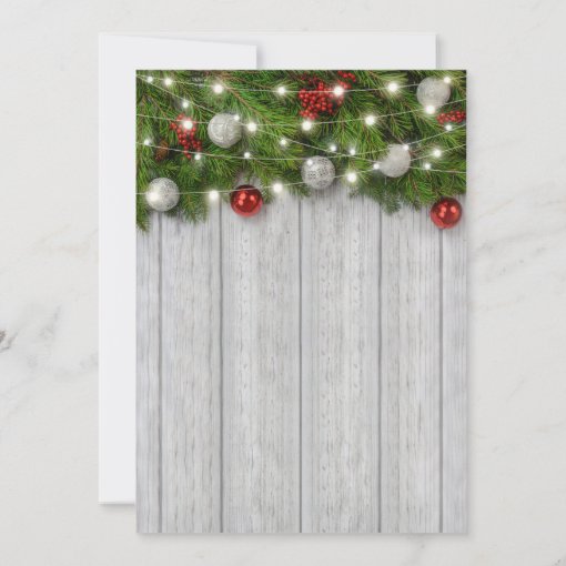 Rustic Country Christmas Party Invitation | Zazzle