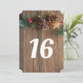 Rustic Country Christmas Table Number | Zazzle