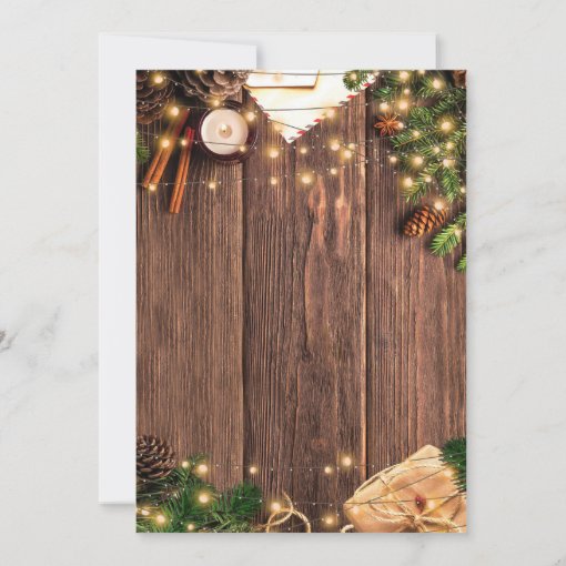 Rustic Country Christmas Themed Wedding Invitation | Zazzle