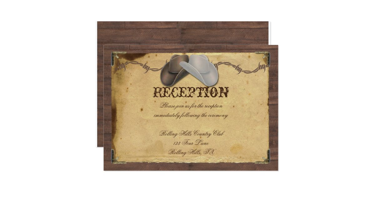 Cowboy Hat Wedding Invitations