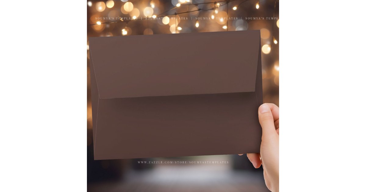 Rustic Country Dark Brown Envelope | Zazzle