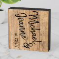 Rustic Country Distressed Wood Personalized Wooden Box Sign | Zazzle