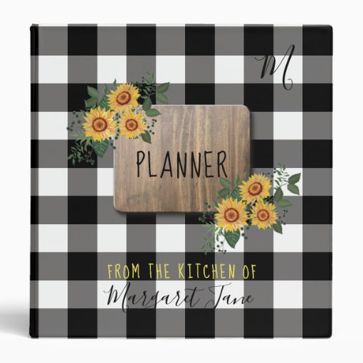 Rustic country family planner 3 ring binder | Zazzle