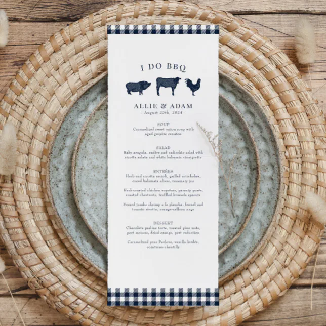 Rustic Country Farm Wedding or I Do BBQ Menu | Zazzle