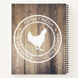 Rustic Country Farmhouse Barn Wood Recipe Notebook | Zazzle