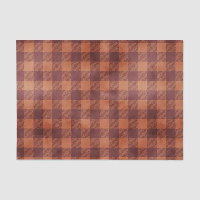 Rustic Country Farmhouse Plaid Pattern Tissue Paper | Zazzle