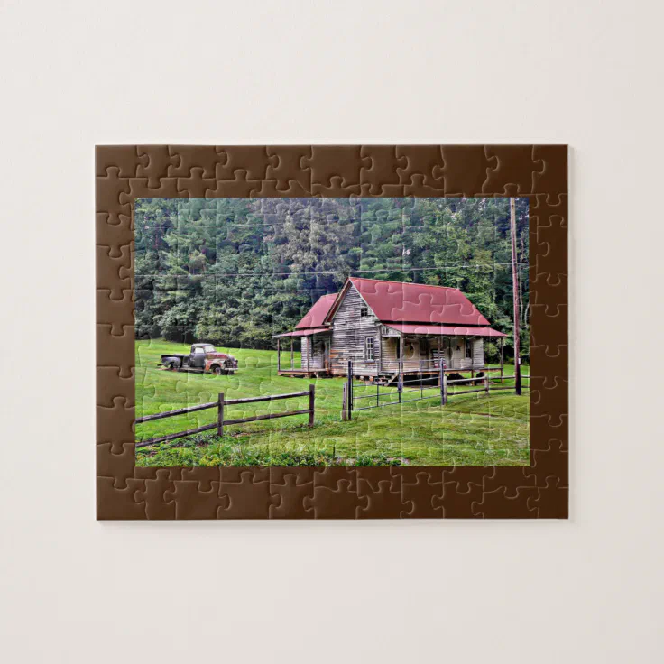 Rustic Country Farmhouse Puzzle | Zazzle