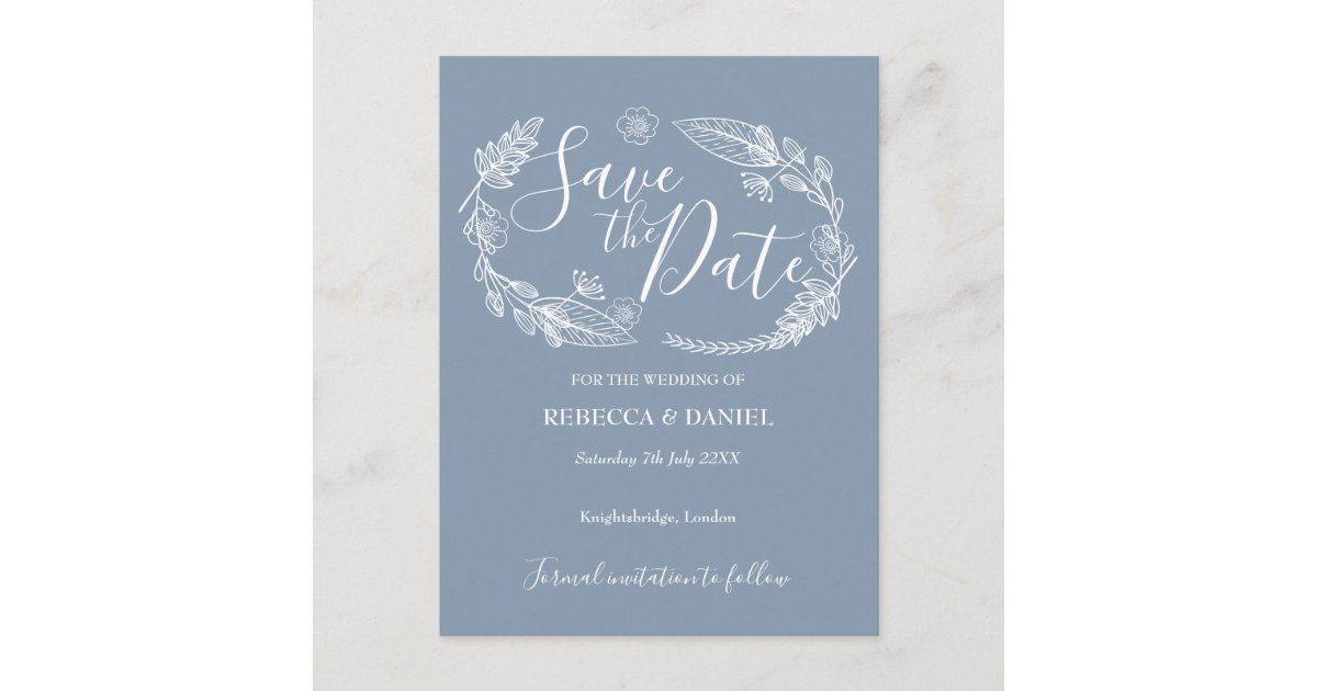 Rustic Country Floral Save the Date Card | Zazzle