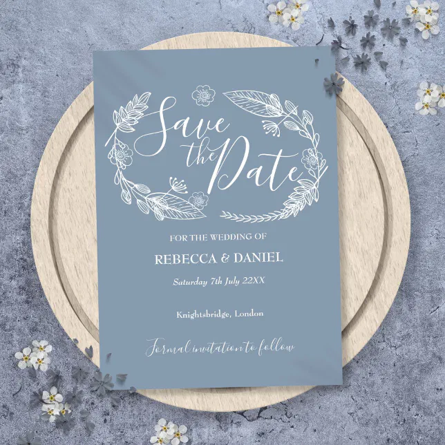 Rustic Country Floral Save the Date Card | Zazzle