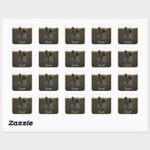 Rustic Country Friends Square Sticker | Zazzle