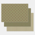 Rustic Country Hearts and Stripes Wrapping Paper Sheets | Zazzle