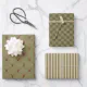Rustic Country Hearts and Stripes Wrapping Paper Sheets | Zazzle