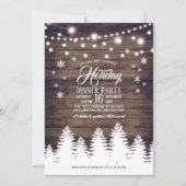 Rustic Country Holiday Dinner Party Invitation | Zazzle