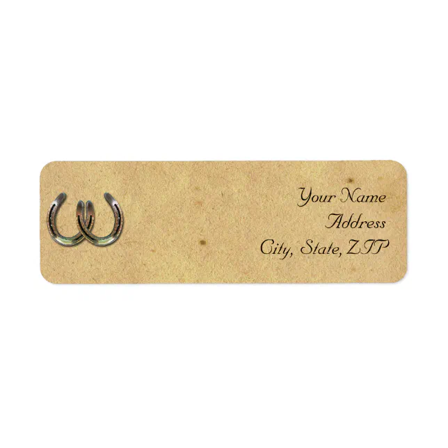 Rustic Country Horseshoe and Barbed Wire Label | Zazzle