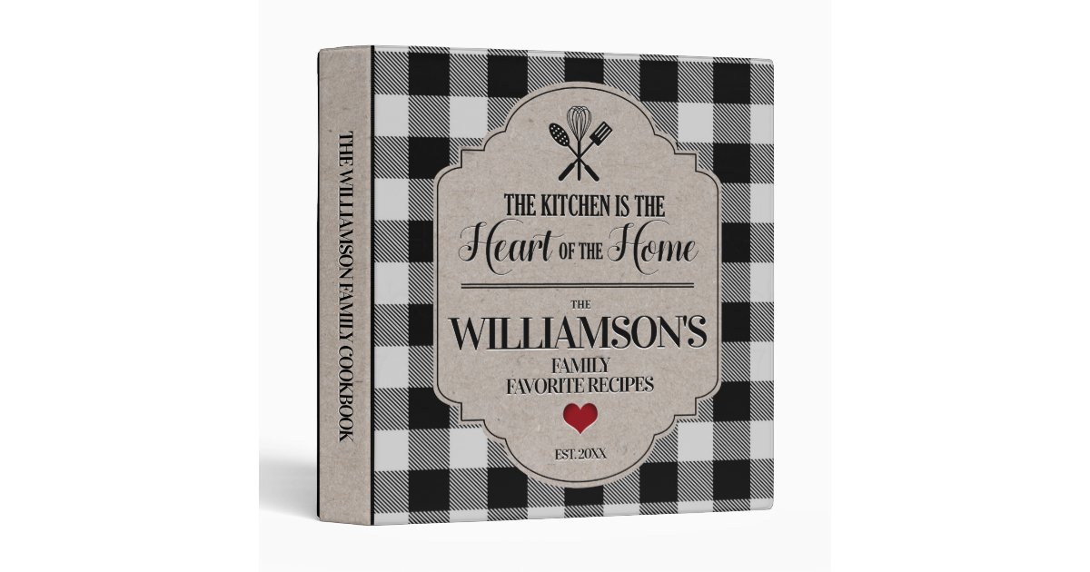 Rustic Country Kitchen Family Cookbook 3 Ring Binder | Zazzle.com