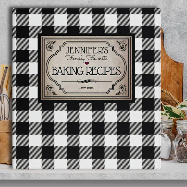 Rustic Country Kitchen Family Cookbook 3 Ring Binder | Zazzle