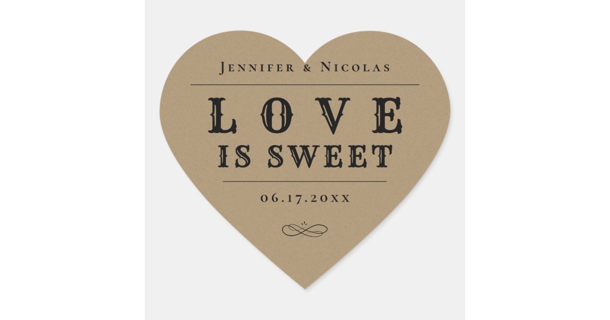 Rustic Country Kraft Paper Wedding Stickers | Zazzle