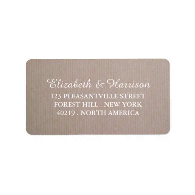 Rustic Country Kraft Wedding Label | Zazzle