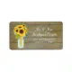 Rustic Country Mason Jar Flowers Sunflower Bouquet Label | Zazzle